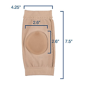 ZenToes Ankle Bone Protection Socks Malleolar Sleeves with Gel Pads for Boots, Skates, Splints, Braces - 1 Pair