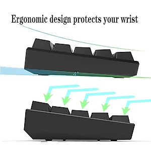 K60 61 Keys Multi Color RGB Illuminated LED Backlit Wired Gaming Keyboard, Waterproof Mini Compact 60 percent keyboard, for PC/Mac Gamer, Typist, Travel, Easy to Carry on Business Trip