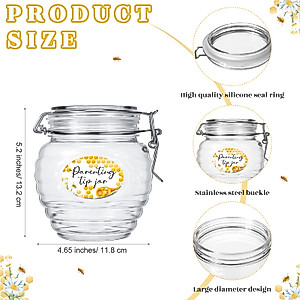 Roowest Baby Shower Games Prizes Advice Baby Shower to Baby Parenting Tip Jar Sign for New Parents 60 Parenting Advice Cards 10 HB Pencils 2 Cute Stickers 1 PET Bottle for New Parents Guests (Honey)