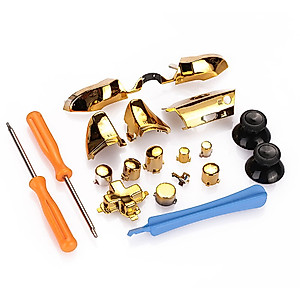 Replacement Parts Repair Full Set ABXY Dpad Triggers Buttons Kits Controller Mod L1 R1 L2 R2 for XboxOne Elite XboxOne Elite (Gold)