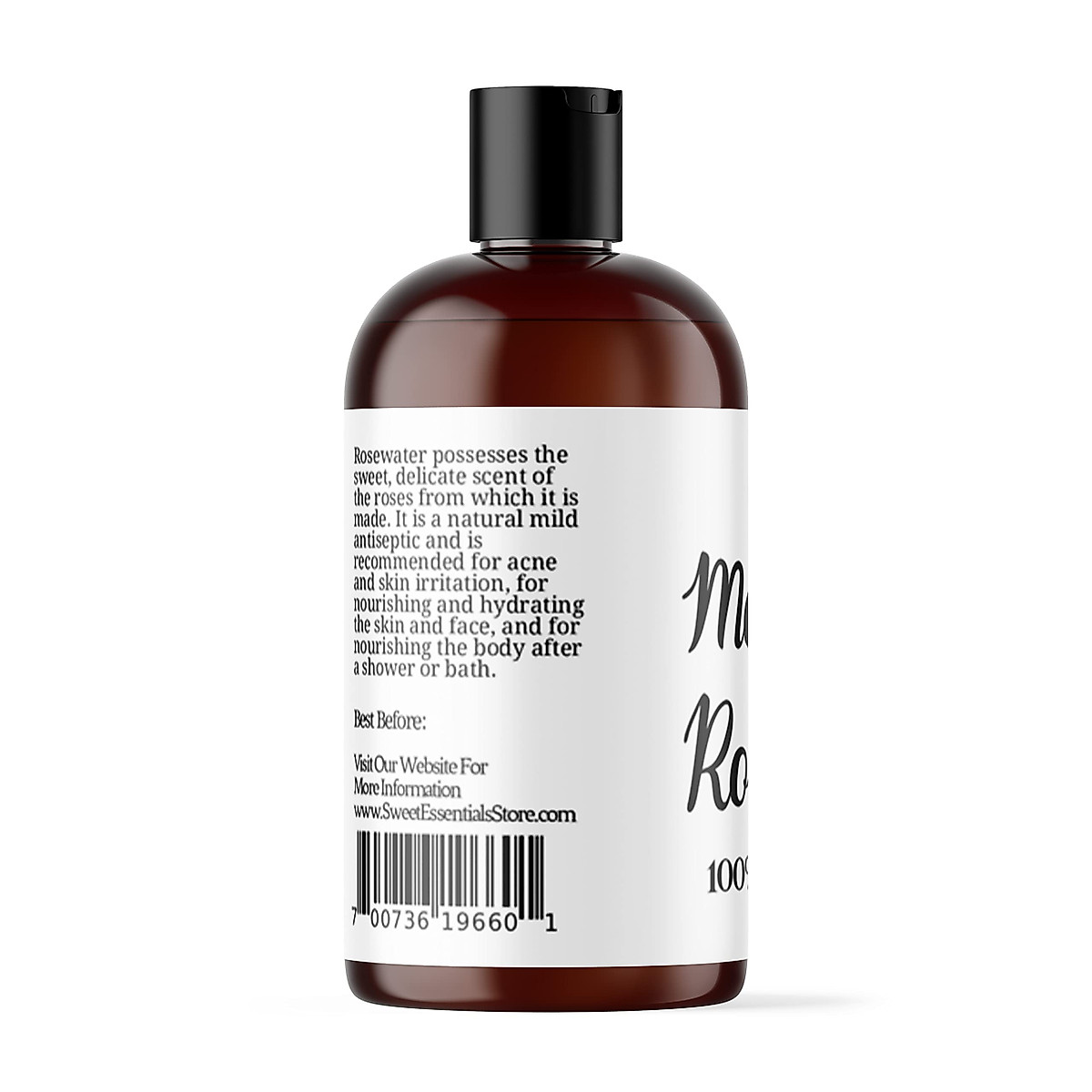 Premium Organic Moroccan Rose Water - 4oz - Imported from Morocco - 100% Pure (Food Grade) No Oils or Alcohol - Rich in Vitamin A & C. Perfect for Reviving, Hydrating & Rejuvenating Your Face & Neck