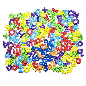 Magnetic Letters and Numbers, Fun Alphabet Kit for Kids, ABC Educational Toys, Refrigerator Magnets with Dry Erase Magnetic Board Preschool Toy - 112PCS