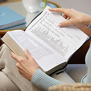 KJV Holy Bible, Giant Print Center-Column Reference Bible, Black Leather-look, 53,000 Cross References, Red Letter, Comfort Print: King James Version