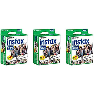 Fujifilm Instax Wide 300 Instant Film Camera + instax Wide Instant Film, 60 Sheets + Extra Accessories
