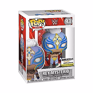 Funko POP WWE: Rey Mysterio, Glow in The Dark, Amazon Exclusive, Multicolor, (58784)