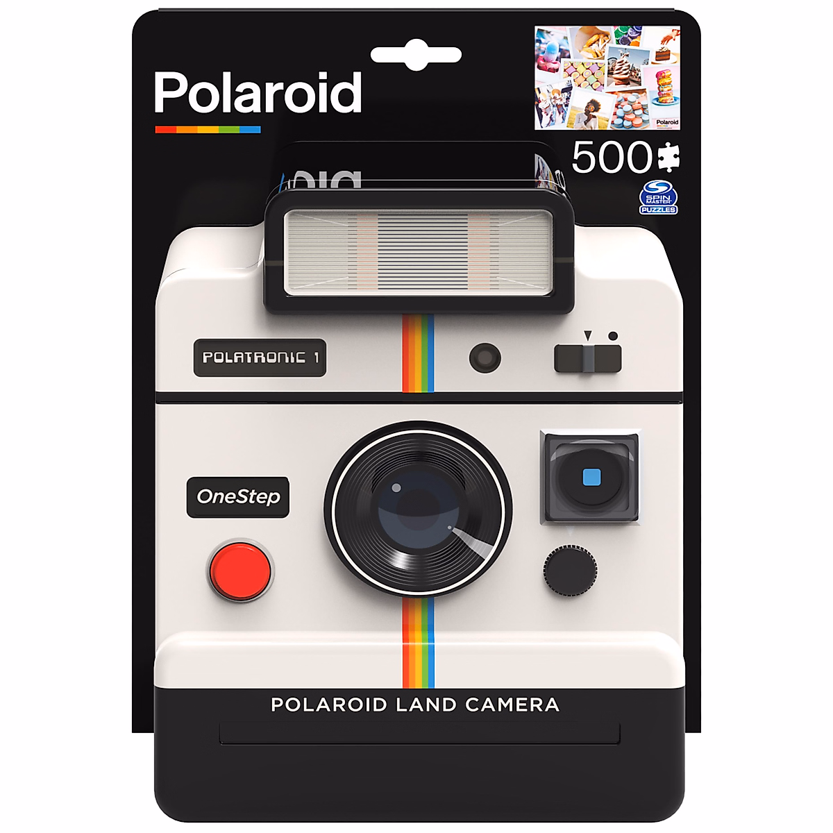 Polaroid, 500-Piece Sweet Treats Jigsaw Puzzle in 3D Tin Container Cool Vintage Retro 70’s Film Camera, for Kids, Teens, and Adults Aged 12 and up