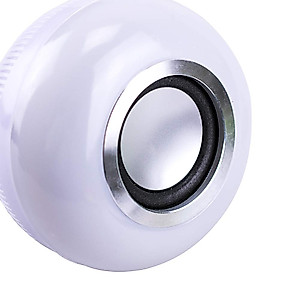 LED Light Bulb Bluetooth Speaker, White + RGB + Yellow Light Ball Bulb Colorful Lamp Smart Music Bulb Audio Bluetooth Speaker with Remote Control for Home,Party,Bar,Garden or Spook House