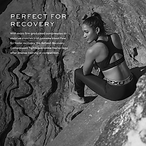 2XU Women's Refresh Recovery Compression Tights (Black/Nero, Medium)