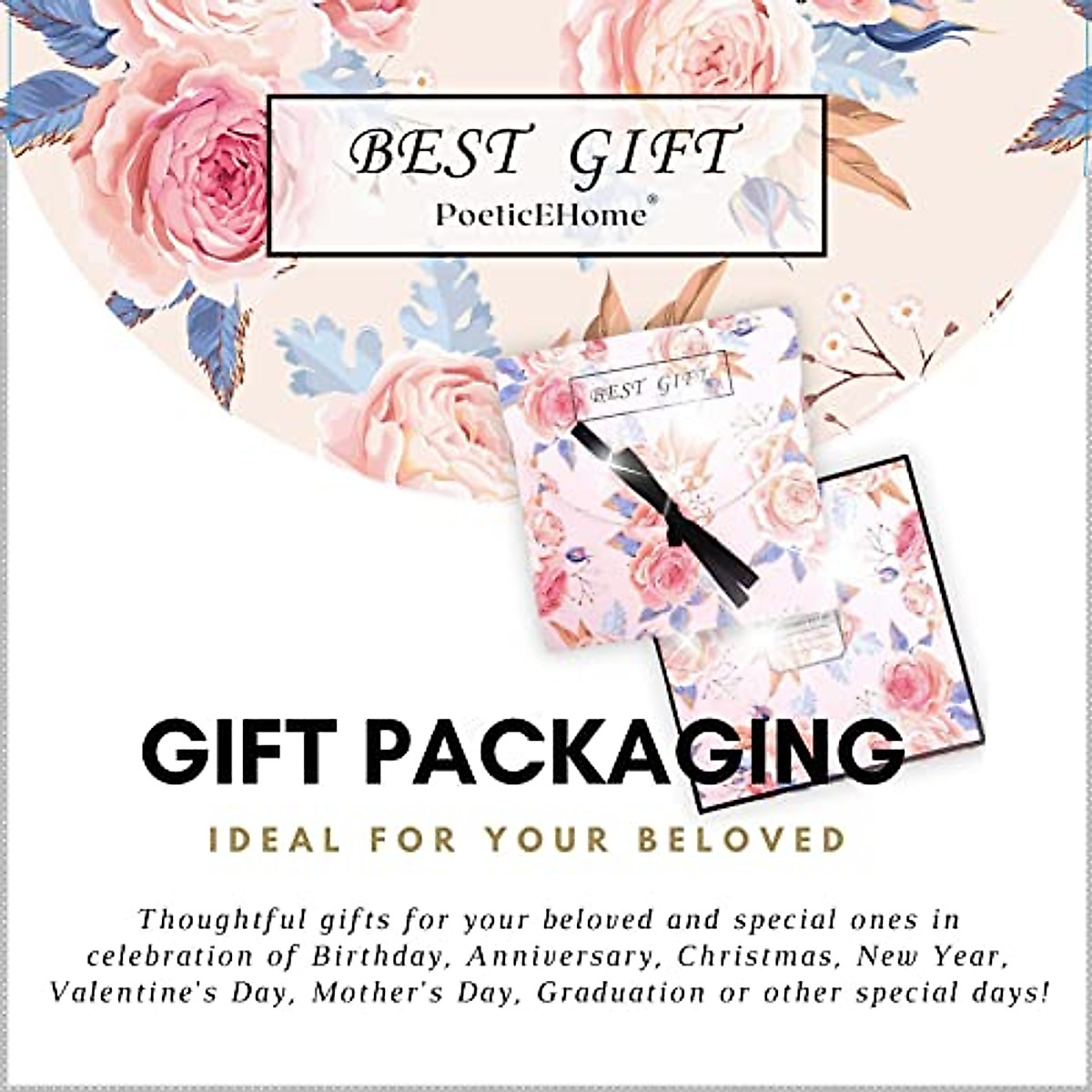 PoeticEHome 100% Real Mulberry Silk Women Small Square Neck Scarfs 21" Lightweight Neckerchief Printed Headscarf Gift Packed (U1 - Painting)