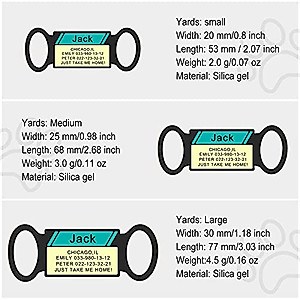 Petgent Air Tag Holder Compatible with Apple Airtag Custom Name ID Air Tag Dog Collar Holder Slide On Silicone Air Tag for Dogs Cats Pets Case Cover