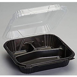 Genpak ProView Large Hinged Take-Out Container | Microwave Safe, BPA Free | Case Count 150