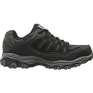 Skechers Men's Cankton Steel Toe Construction Shoe, Black/Charcoal, 13
