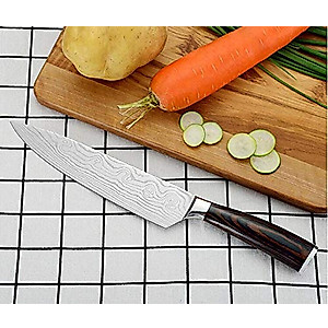 8 Inch Chef's knife, blade length 20 cm, professional kitchen knife, chef's knife, utility knife made of carbon stainless steel, extra sharp knife blade with ergonomic handle