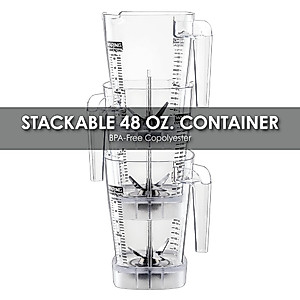 Waring Commercial MX1300XTXP 3.5 HP Blender with 4 recipe programable LCD Display and a 48 oz. BPA Free Copolyester Container, 120V, 5-15 Phase Plug