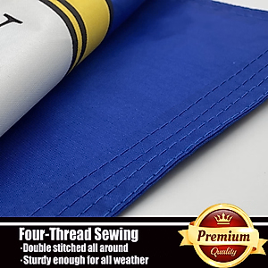 Air Force Crest Emblem Flag 3x5 Outdoor Double Sided 3 Ply- US Coat of Arms Military USAF Flags-Vivid Color Clear Pattern Reinforcement Sewing Durable Polyester with 2 Brass Grommets