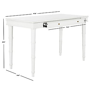 Safavieh Home Office Noely Modern Coastal White 1-drawer Writing Desk