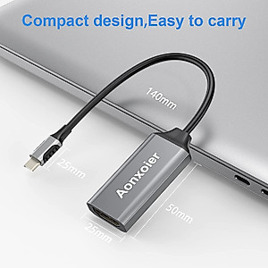 USB C to HDMI Adapter (4K@30Hz，1080P@60Hz),USB Type-C to HDMI Adapter [Thunderbolt 3 Compatible] Compatible with MacBook Pro,Samsung Galaxy S9/S8, Surface Book 2, Dell XPS 13/15, Pixelbook More