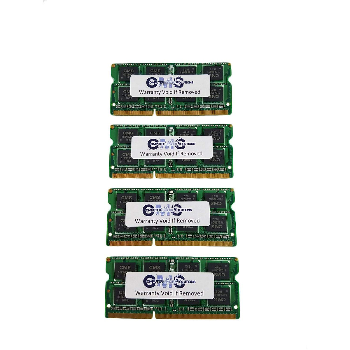 CMS 32GB (4X8GB) DDR3 12800 1600MHz Non ECC SODIMM Memory Ram Upgrade Compatible with Lenovo® Thinkpad W541 - A6