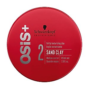 OSiS+ Sand Clay – Gritty Texturizing Clay with a Rough Semi-Matte Finish – Pliable, Moldable Styling Paste with Kaolin for Rugged Looks with a Natural Dry Feel, 2.87 oz
