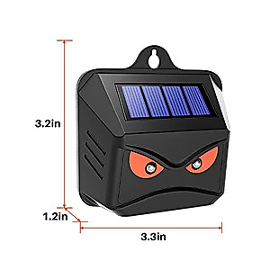 8 Pack Solar Animal Repeller Nocturnal Animal Predator Deterrent Devices with Red Light Waterproof Deer Coyote Fox Skunk Rabbit Repellent for Garden Yard Farm Chicken Coop