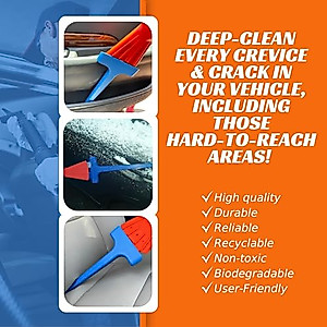 Leanclean Universal Auto Crevice Lightweight Tool Attachment - DIY Cleaning Accessory for Deep-Cleaning Any Vehicle Interior - Compatible with Car Wash Vacuum and Gas Station Vacuums