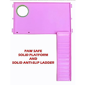 Large Twin Tower Habitat Hamster Home Rodent Gerbil Mouse Mice Rat Wire Animal Cage Long Crossover Tube (18.5" L x 14.5" W x 23" H Inch, Pink)