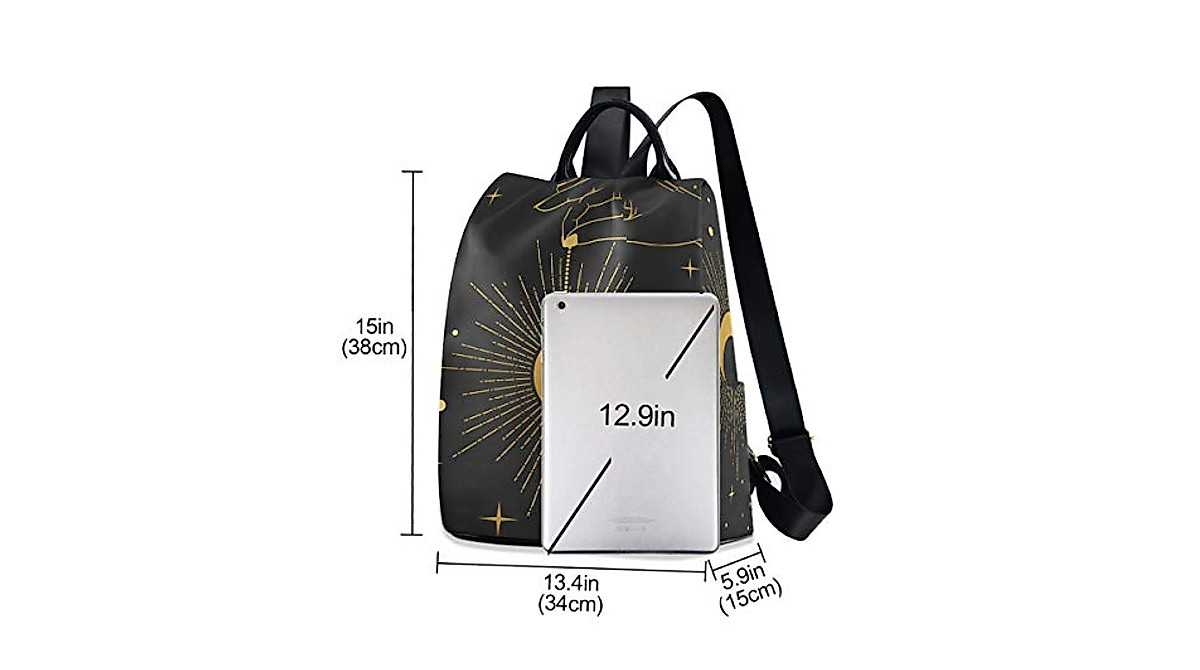 Stylish ALAZA Crescent Moon Anti-Theft Backpack for Women