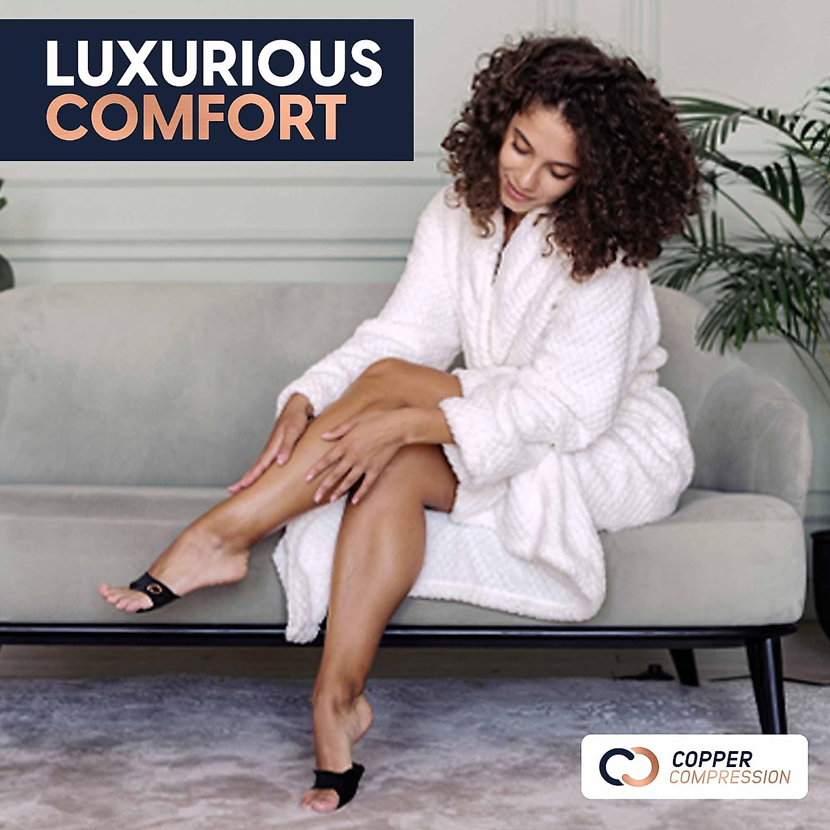 Copper Compression Metatarsal Pads for Women & Men - Orthopedic Ball of Foot Pain Relief Braces - Gel Cushions for Calluses, Bunions, Corns, Morton Neuromas - Fits Heels, Dress Shoes - S/M