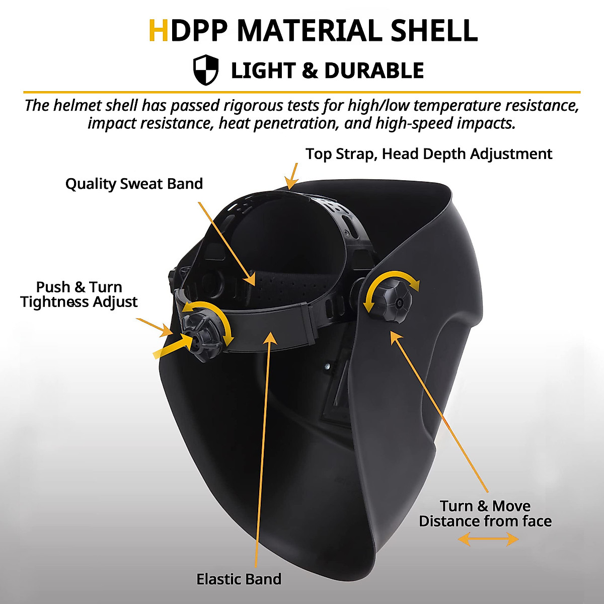 Argon Arc Welding Helmets 3.86"x1.61", Detachable Flip-up Without Delay, Black Glass Lift Front Welding Mask with Adjustable Headgear, Shade 10