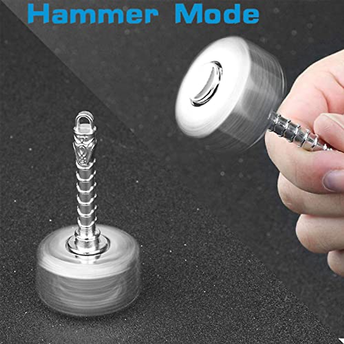 Fidget Cube, Fidget Hand Finger Spinners Metal 2 in 1,Transformable Fidget Spinner Focus EDC Stress Relief Fidgets Toys Fingertip Gyro Stress Relief Gift for Kids Adults Friends (Black)