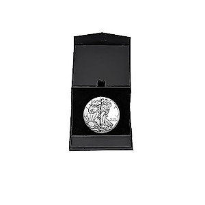 2013 - U.S. Silver Eagle in Plastic Air Tite in Magnet Close Black Gift Box - Gem Brilliant Uncirculated Dollar US Mint Uncirculated