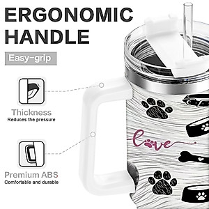 FOCIUZTA 40oz 404 Stainless Steel French Bulldog Themed Tumbler, Insulated & Festive Design, Ideal Gift for Dog Lovers, Easter Gift Cup