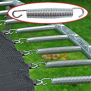 6.5 inch Spring，Galvanized Trampoline Springs a Set of 10packs with Hooks。, Thicker Steel Gauge for Durability. offering The Steel, The thickest Steel Guage,