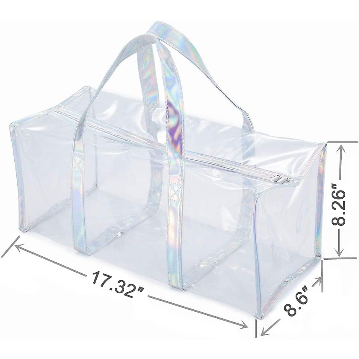 Clear PVC Travel Makeup Toiletry Storage Bag Large Capacity Plastic Tote Bag Cosmetic Clothes Organizer Bag for Men and Women