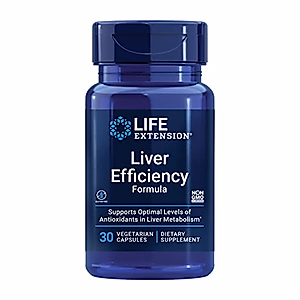 Life Extension Liver Efficiency Formula – Healthy Liver Function Support Supplement with Schisandra Extract and SOD - Once Daily – Gluten-Free, Non-GMO, Vegetarian – 30 Capsules
