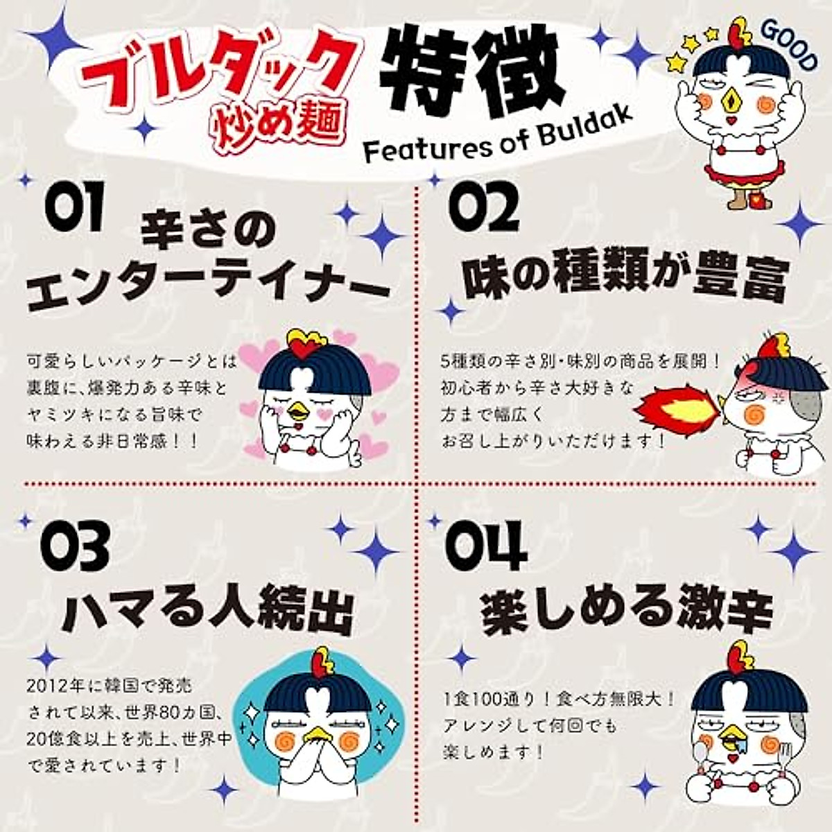 Samyang Bulldark Spicy Chicken Roasted Noodles, 4.93 Ounce (Pack of 5) (Ven_FD15-102)