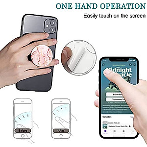 IYAYUHE Multi-Function Cell Phone Stand,Pink Rose Gold Marble Opal Expanding Stand Grip for Smartphones and Tablets (4 Pack)