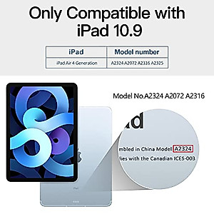 Migeec Case for iPad Air 5/4 generation 2022 2020 10.9 Standing Cover Auto Sleep/Wake Ultra Slim, Rosegold