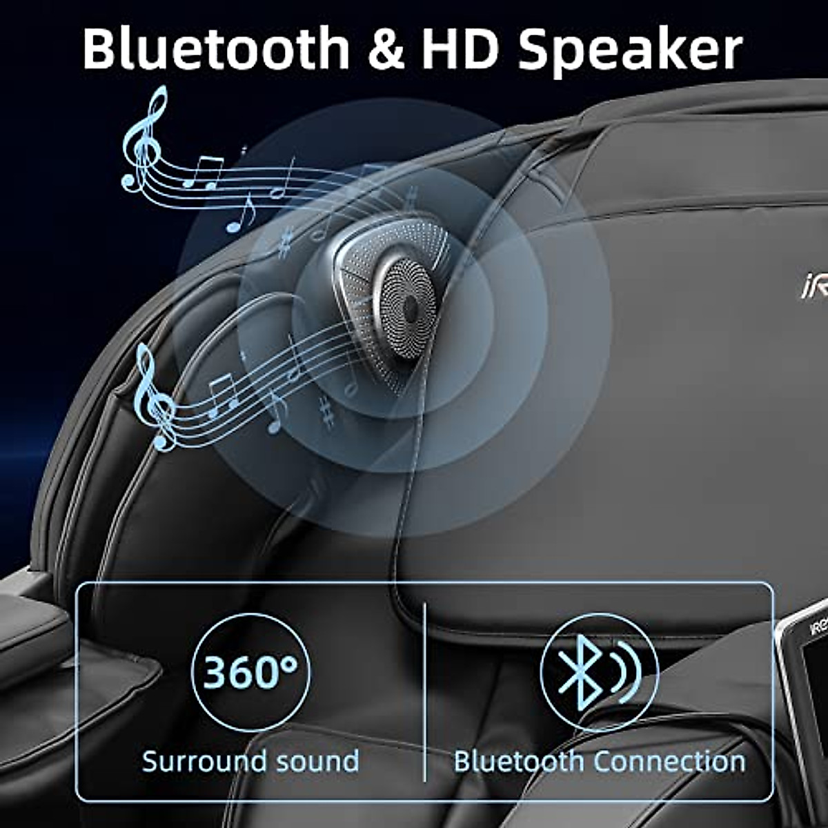 iRest SL Track A303 Massage Chair Recliner, Full Body Massage Chair with Zero Gravity, Airbags, Heating, and Foot Massage (Black)