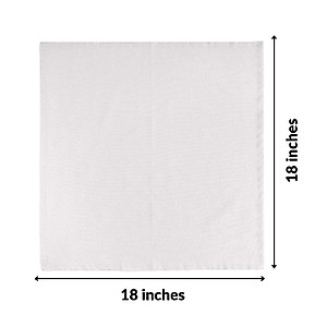 Fingercraft Dinner Cloth Napkins, Cotton Linen Blend 12 Pack Natural Premium Quality, Mitered Corners for Every Day Use Napkins are Pre Shrunk and Good Absorbency Christmas Cloth Napkins Ivory