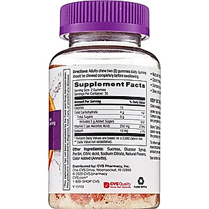 CVS Health Vitamin C Orange Flavored Gummies 250 mg, 60CT