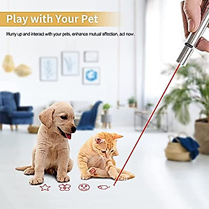 HEYPOMAX Laser Pointer, Red LED Light Pointer Cat Toys for Indoor Cats Dogs, Long Range 3 Modes Lazer Projection Playpen,USB Recharge