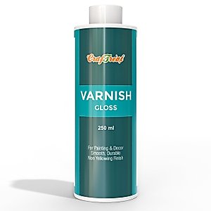 CrafTreat Gloss Varnish for Acrylic Painting - Acrylic Varnish for Paintings 120 ml, Clear Acrylic Gloss Varnish for Oil Painting, Canvas, Wood