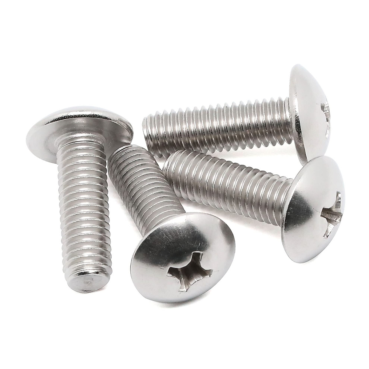 M4 x 25mm Truss Head Machine Screws for Cabinet Drawer Knob Pull Handle, Stainless Steel 18-8 (304), Bright Finish, 40 PCS