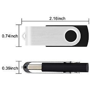 USB 3.0 Flash Drive KOOTION 10 Pack 32gb Flash Drive USB Thumb Drive 3.0 USB Drive 32gb USB Flash Drive Keychain Memory Stick Swivel Jump Drives, Color-Coded