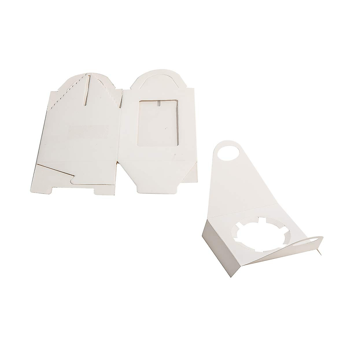 ihomecooker 25 Pcs Single White Cupcakes Containers Gift Boxes with Window Inserts Handle for Wedding Candy Boxes