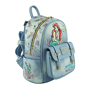Wondapop Disney The Little Mermaid Ariel 11" Vegan Leather Fashion Mini Backpack