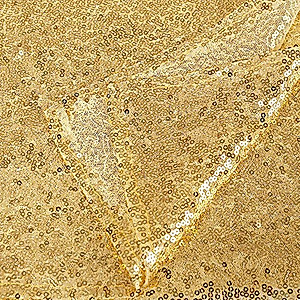 KNGKILQN Gold Sequin Backdrop Curtain - 2 Panels 2.2x8FT Gold Glitter Backdrop Party Photo Sequin Curtains Wedding Brithday Christmas Sparkle Photography Background