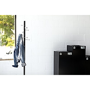 Safco Products 2983BL Public Square Recycling Receptacle Base, 37-Gallon (Top Sold Separately), Black