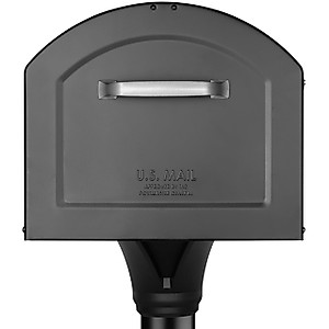 Architectural Mailboxes 950080B-10 Centennial Decorative Steel Mailbox and Post Kit, Extra Large, Black